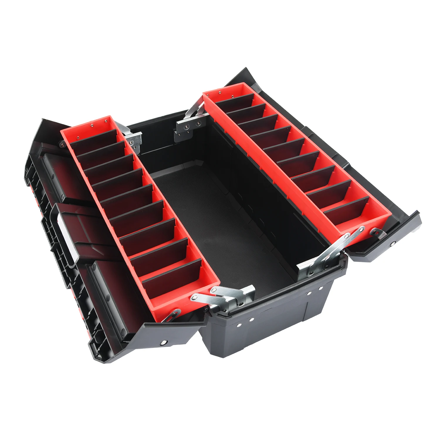 VERTAK Professional Part Storage Tool Box Plastic Lockable Vehicle Tools Box with 2 Storage ...