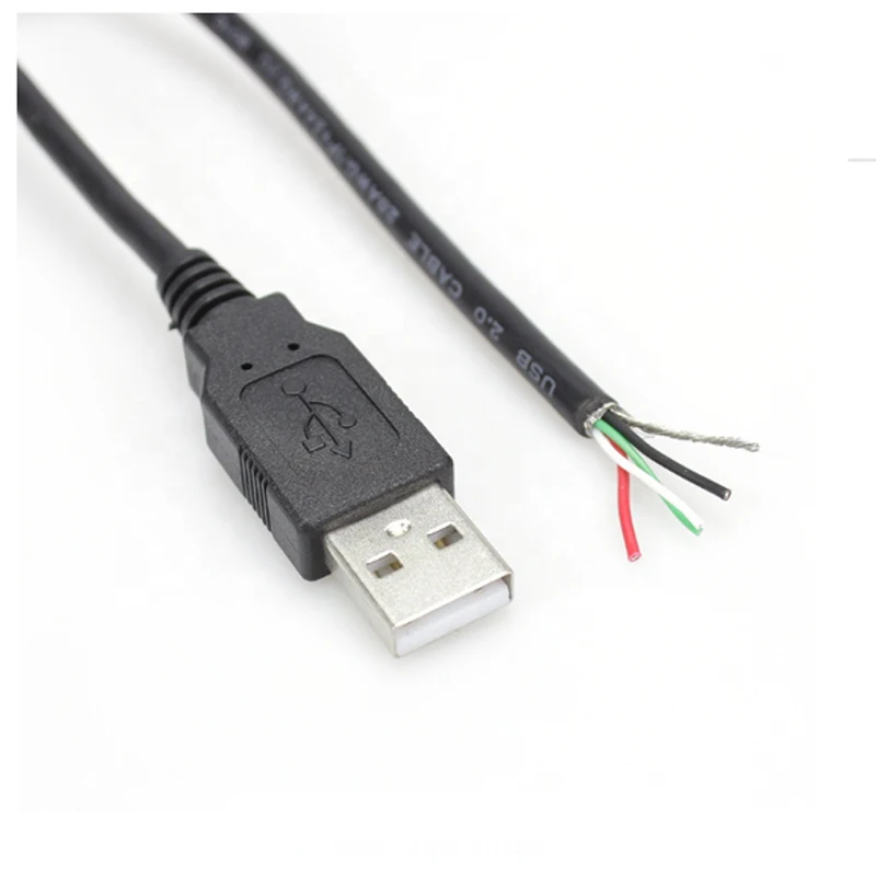 USB 2.0 A Male to Open Bare End Cable with Shield - 1 Year Warranty