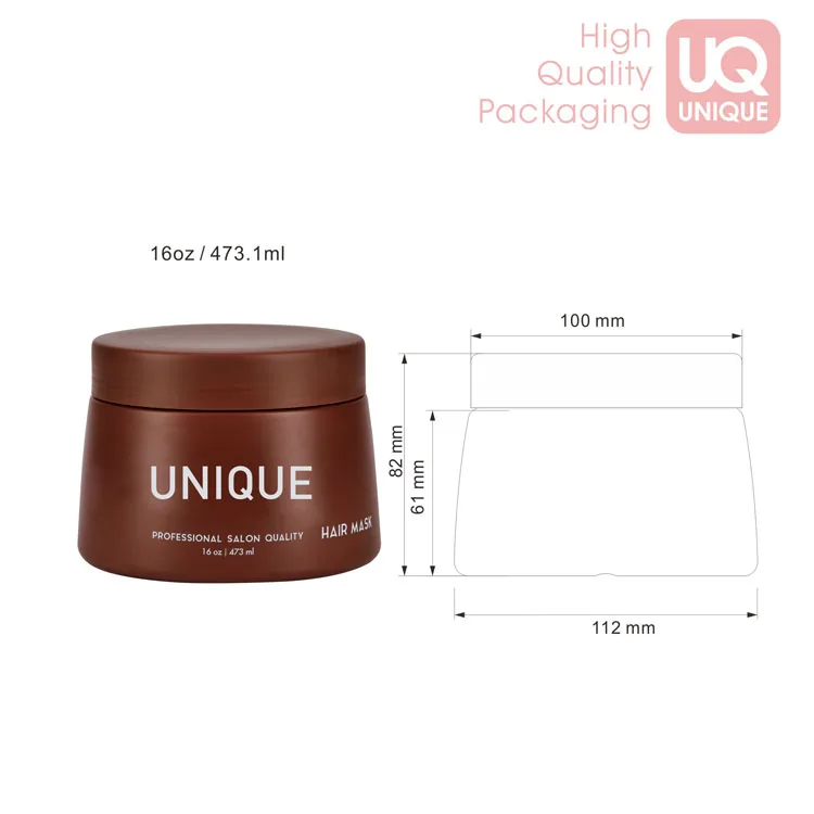 Empty 4 8 16 17 32 Oz HDPE Hair Mask Jar - Cosmetic Containers