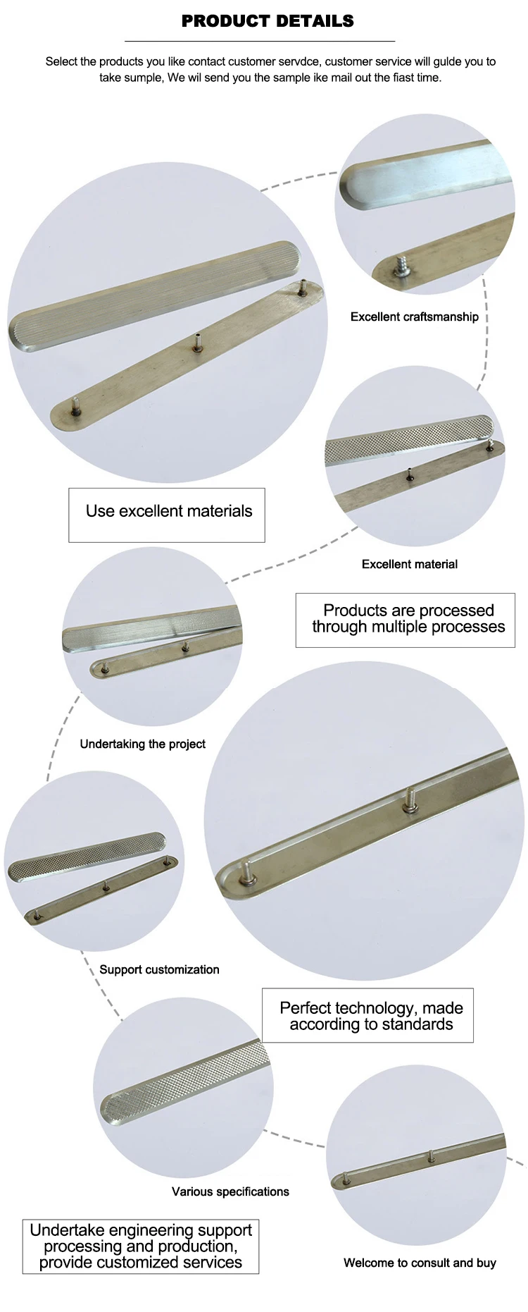 Factory Direct Sales Stainless Steel Track Guide Strip Anti-skid Strip ...