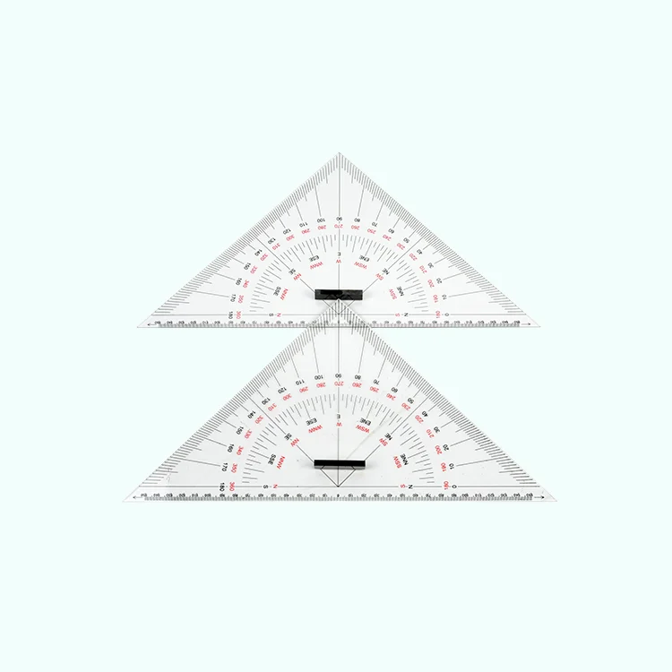Impa 371008 Marine Square Plastic Nautical Triangular Rule 2pcs/set Of ...