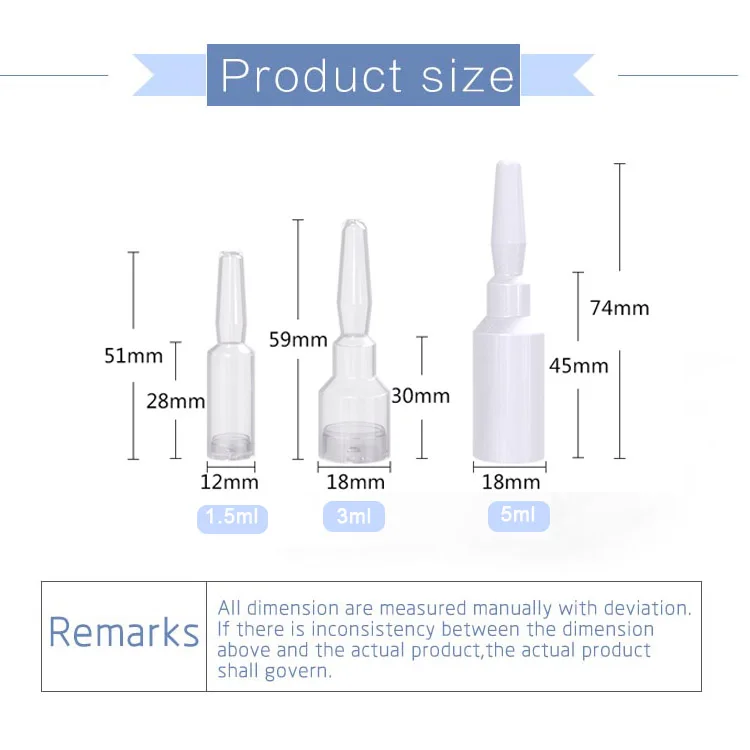 Empty Plastic Ampoules - Perfect for Skincare Packaging