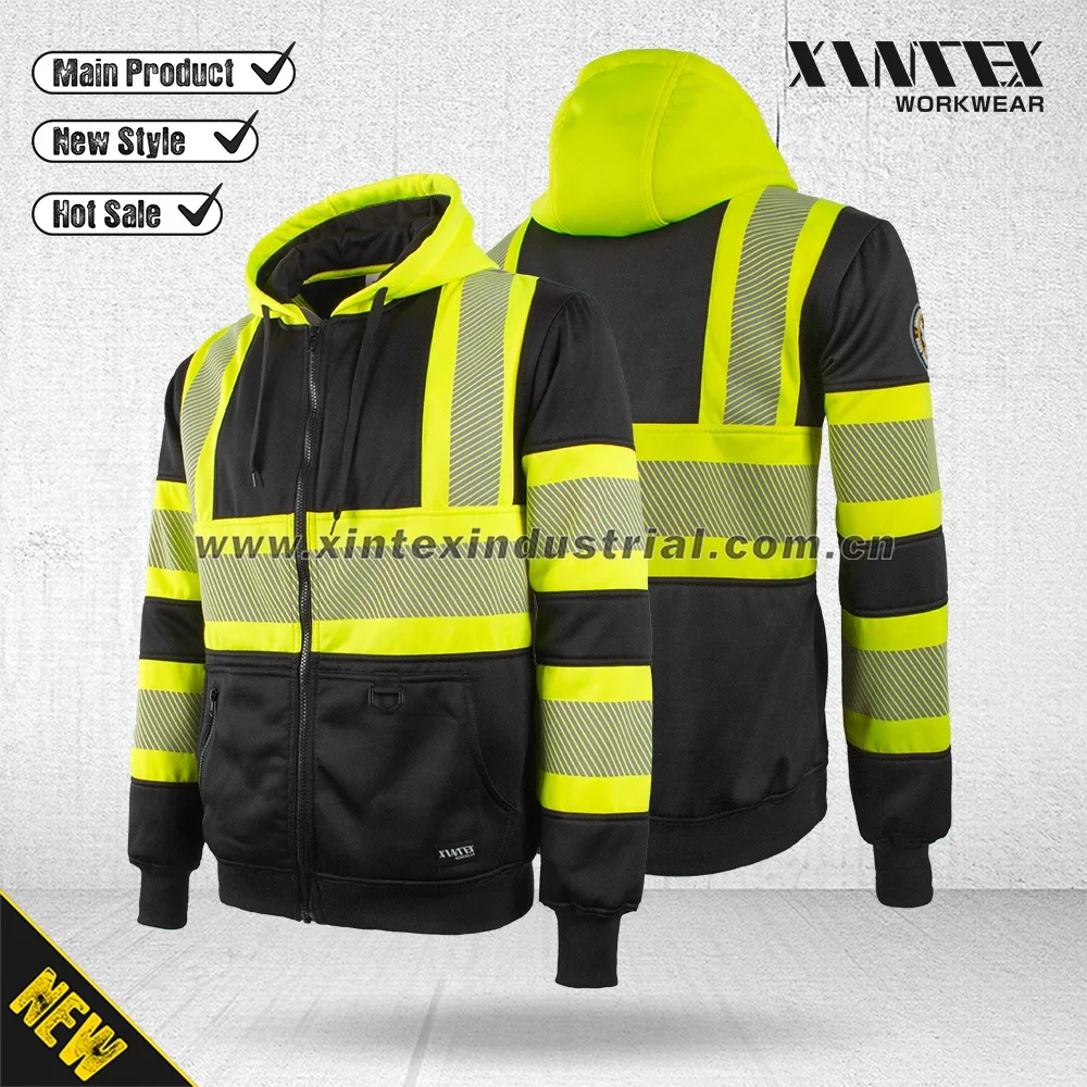 Hi-vis Safety Hooded Jacket - Class 1 High Visibility Workwear