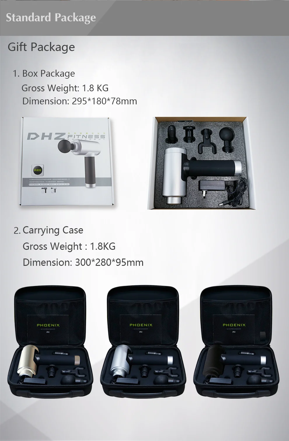 Dhz New Generation Handle Percussion Device Booster Cordless Muscle ...