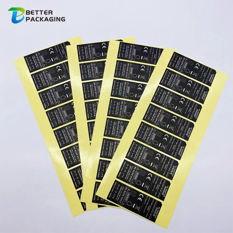 Professional Custom Label Printing Matte Black Sticker Aluminum Foil ...