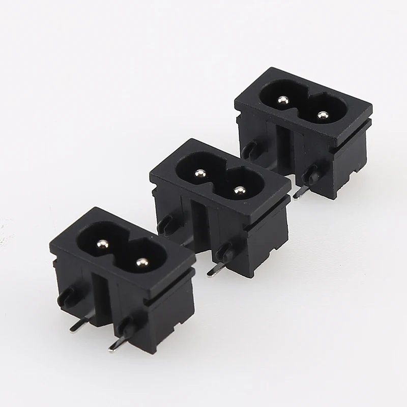 Iec 60320 C8 2 Pin Pcb Mount 2.5A 5A 250V Male Plug Inlet Ac Power ...