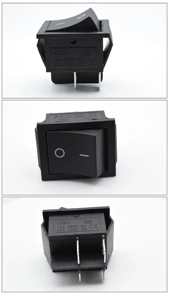 KCD4 Rocker Switch - Reliable on-off Control for 250V AC