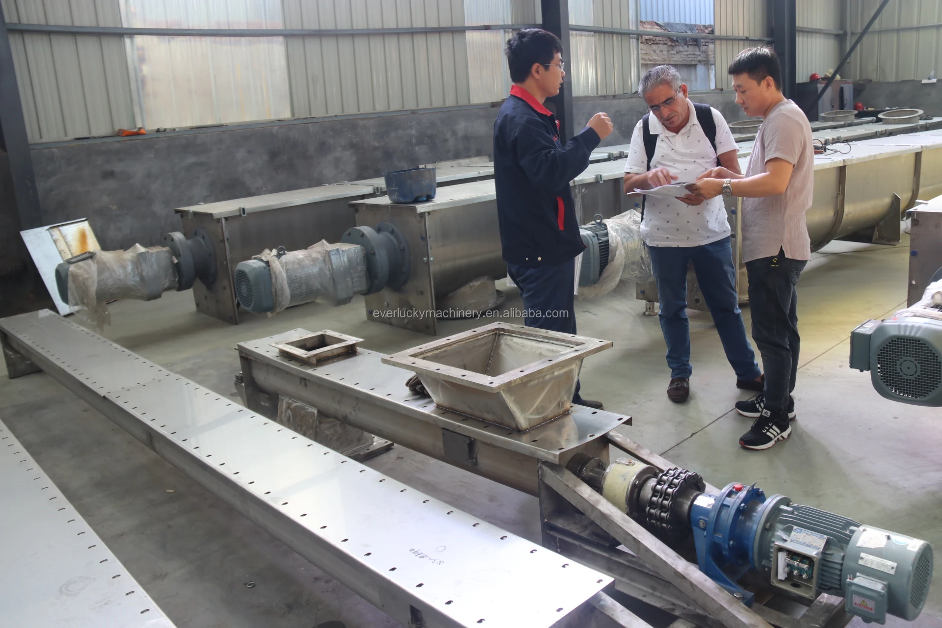 12m Screw Conveyor Auger Feeder for Sludge Drilling Specific Length ...