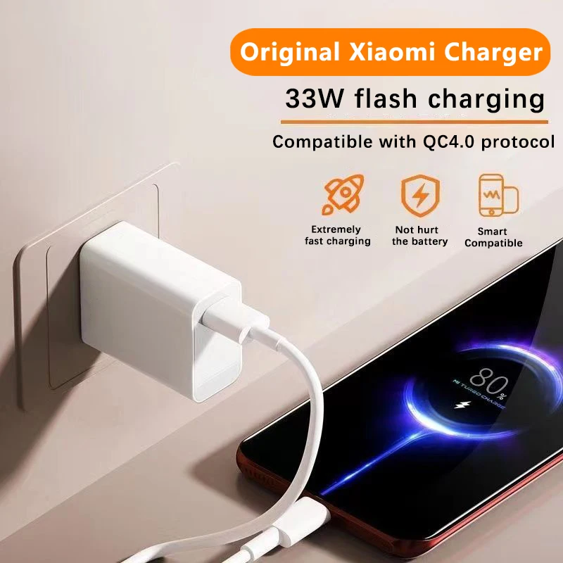 For Original 33W Universal Fast Charge QC 3.0 EU Adapter with USB Type ...
