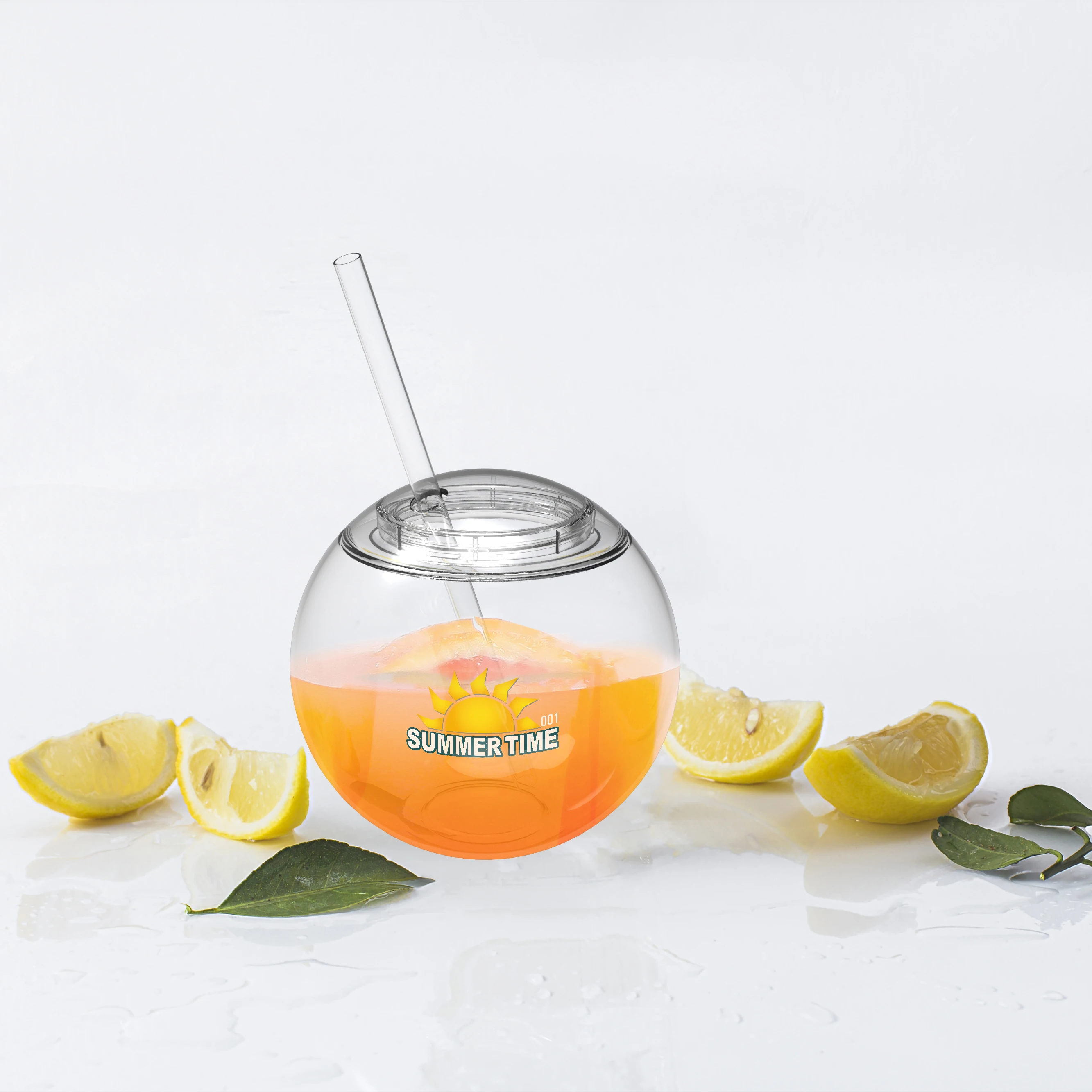 Round Ball Shaped Plastic Juice Cup - Perfect for Promotions