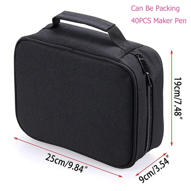 40 Slots Pen Carrying Storage Marker Carry Case Custom Pencil Bag ...
