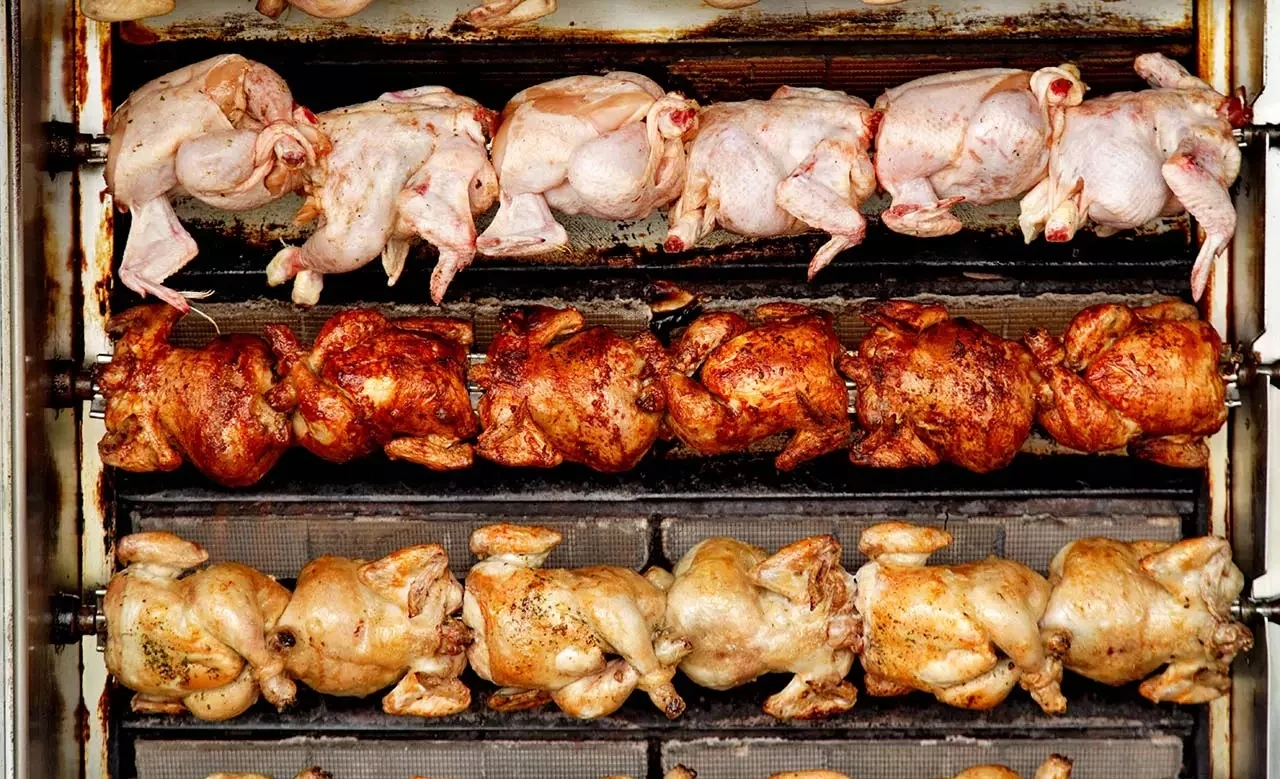 Duck Roaster Rotating Mobile Rotisserie Chicken Cart Oven For Chicken ...