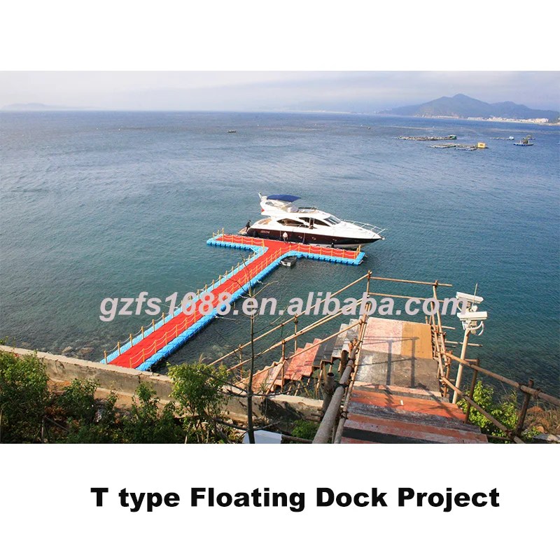 Modern Sea Houseboat Pontoon Platform Modular Floating Dock With Wood ...