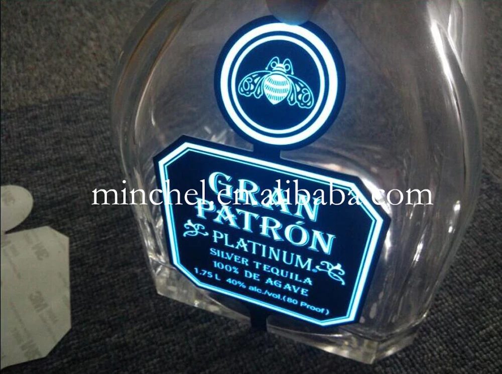 EL Luminous LED label waterproof lighting label wine bottle sticker ...