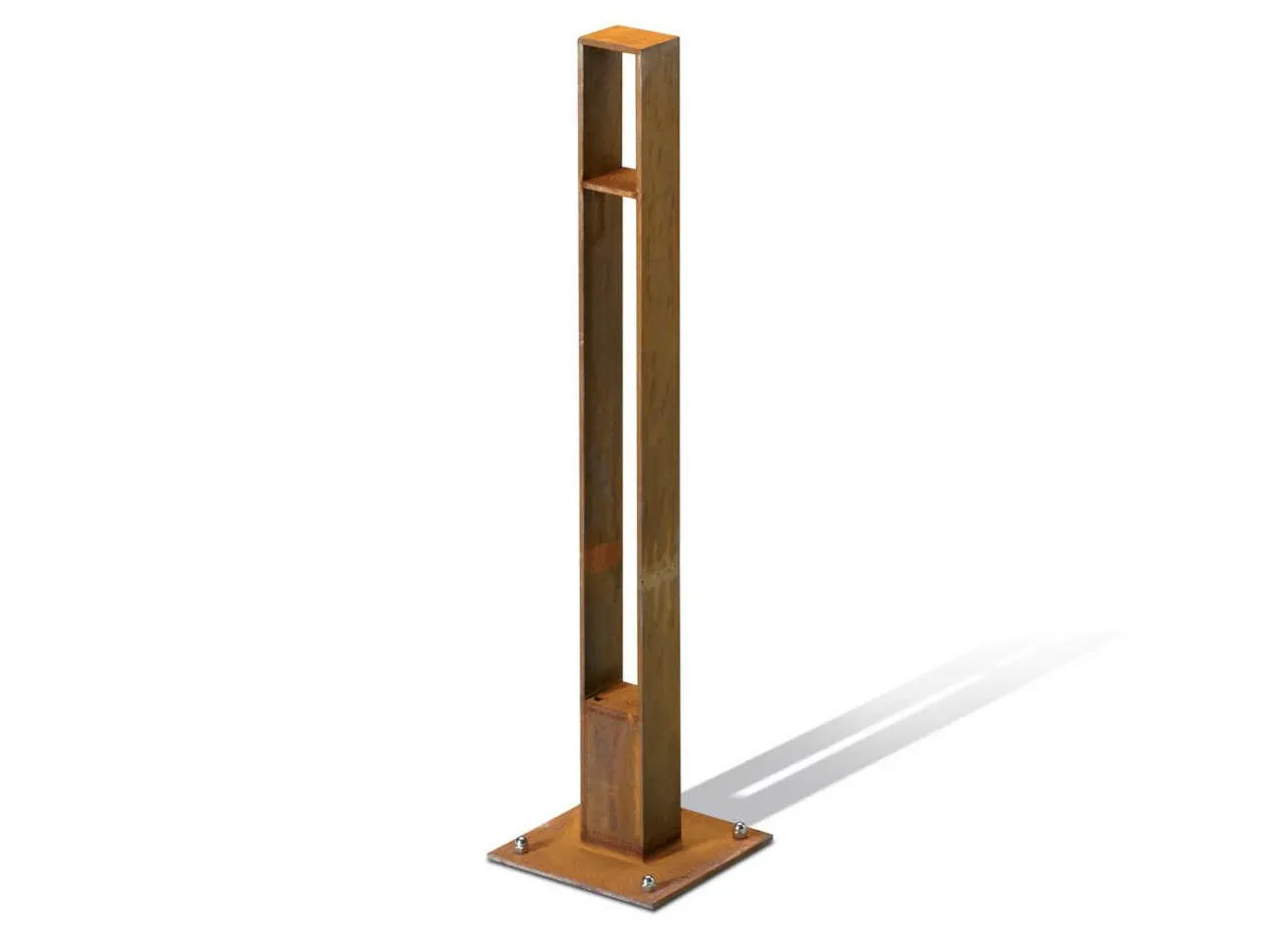 Rust Corten Steel Bollard Post With Base Plate - Buy Landscape Lighting ...