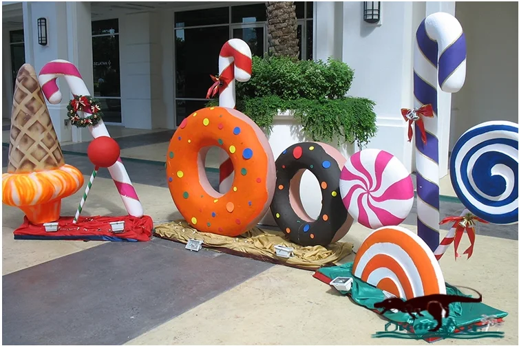 New Design Fiberglass Resin Donuts Sculpture Doughnut Props Candy ...