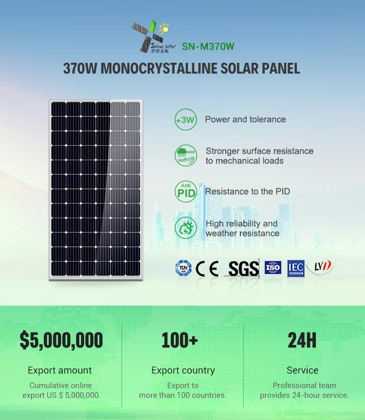 Hohe Effizienz 370w Mono Zelle Solar Panel 370w Pv Solar - Buy 370w ...