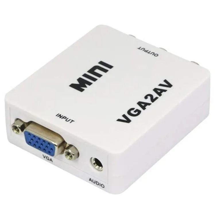 1080P VGA2AV Converter Adapter - VGA to AV RCA Converter