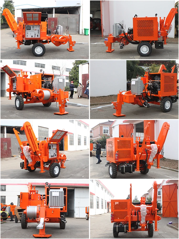 30kN Hydraulic Tractor Cable Puller Stringing Equipment Cable Pulling ...