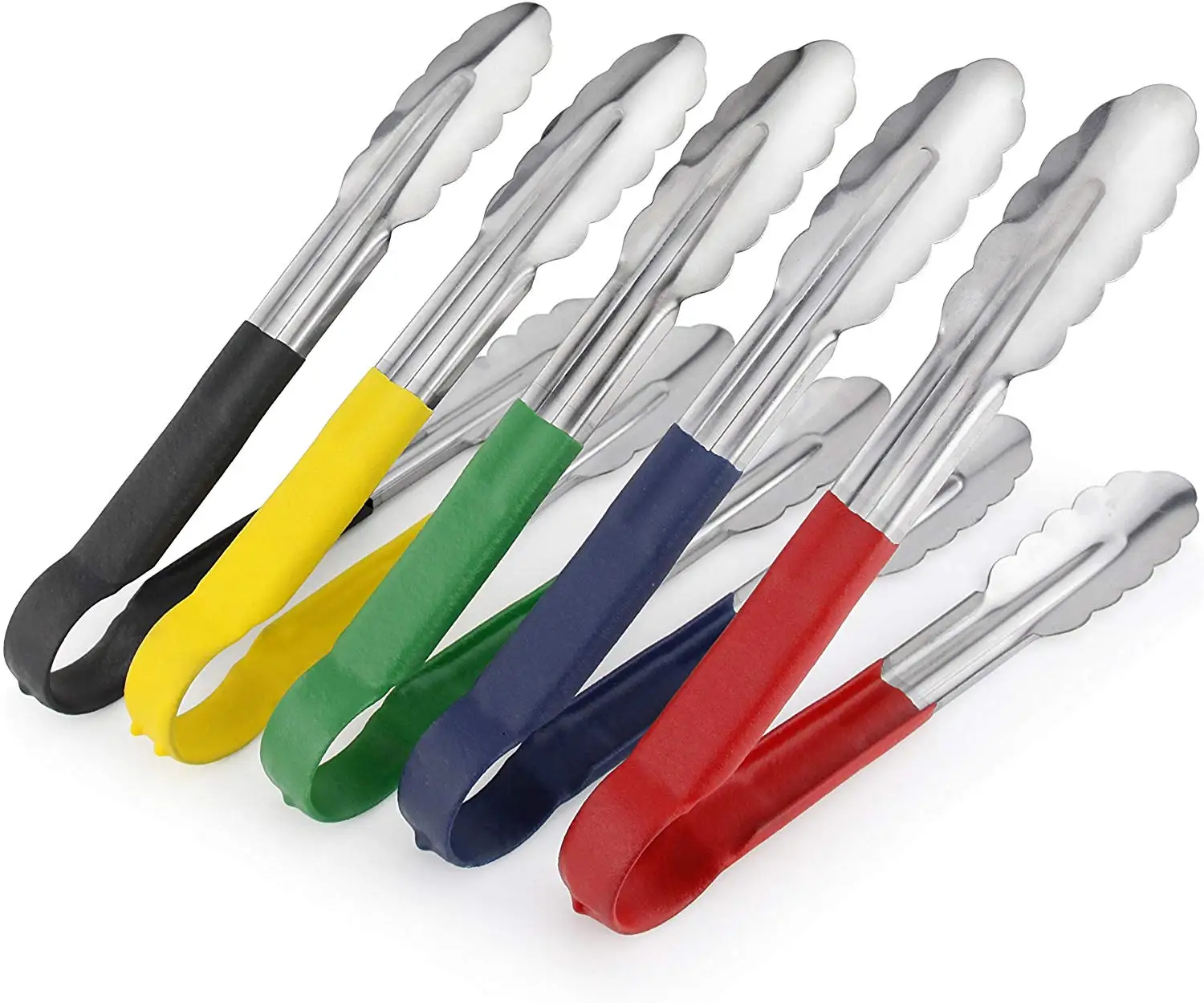 Stainless Steel Scalloped Utility Tong Vinyl Coated Utility Tongs ...