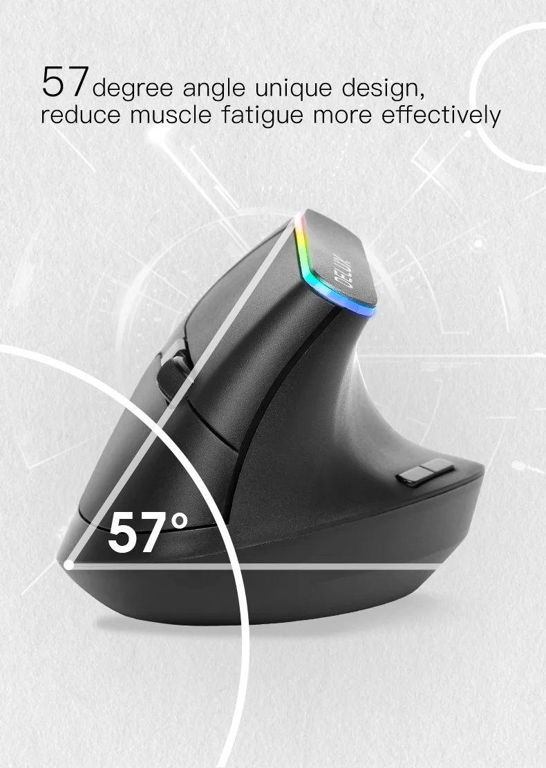 Newest Design M618C 6D Computer Optical Wireless Ergonomic Vertical ...