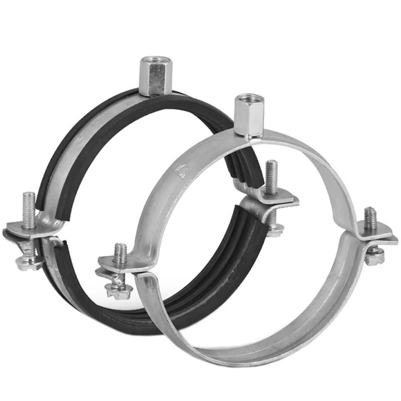 Galvanized Steel Quick Split Clamp - Rubber Lined Pipe Support Hanger