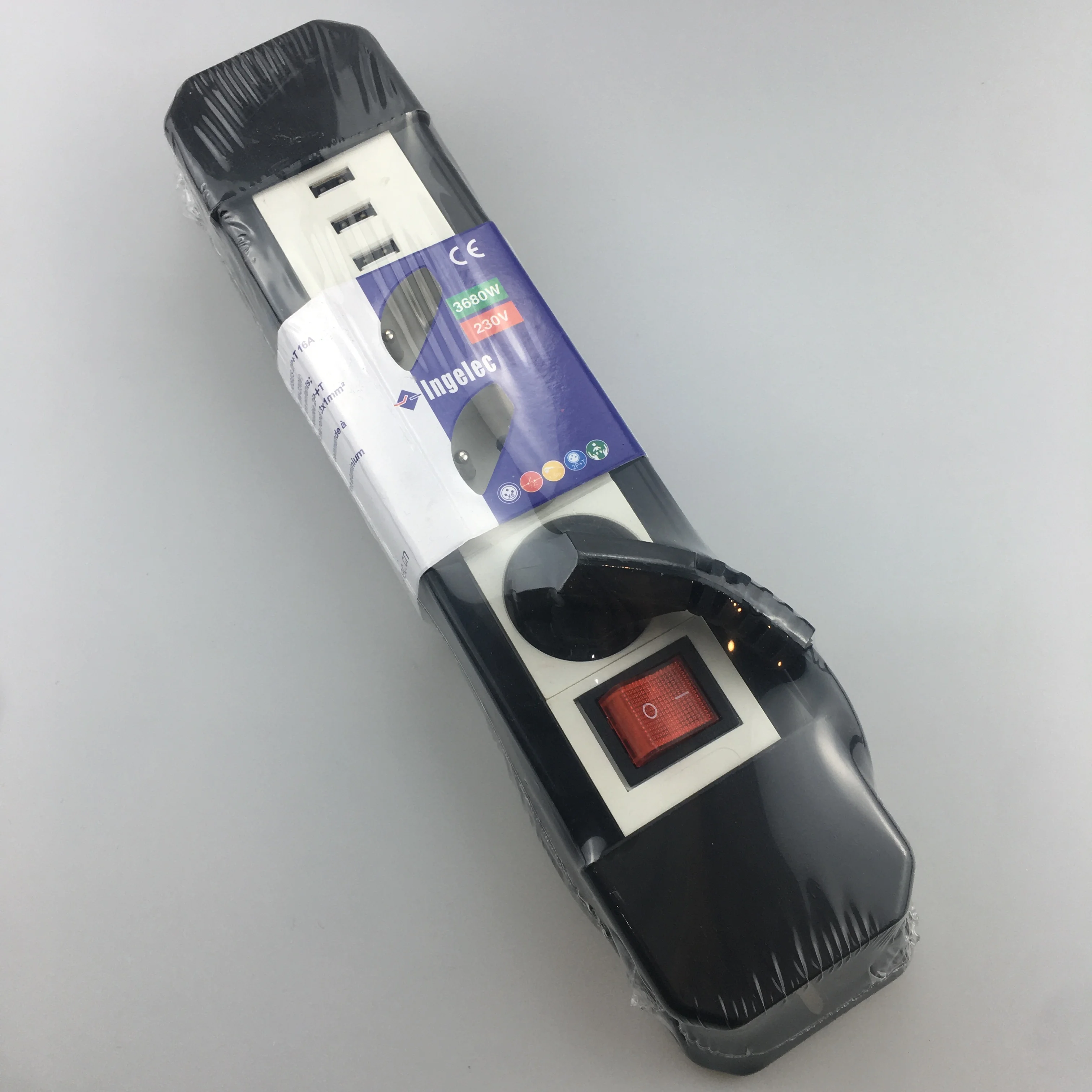 Ingelec Wall Mounted USB Power Strip - 16A 250V Socket