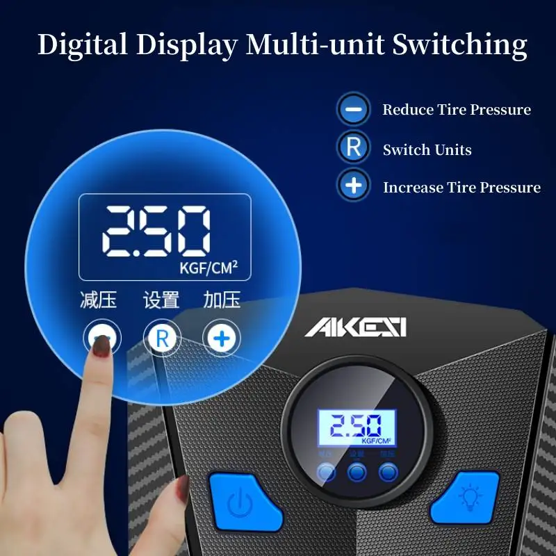 12v 150psi Portable Electric Air Compressor Digital Display Emergency ...