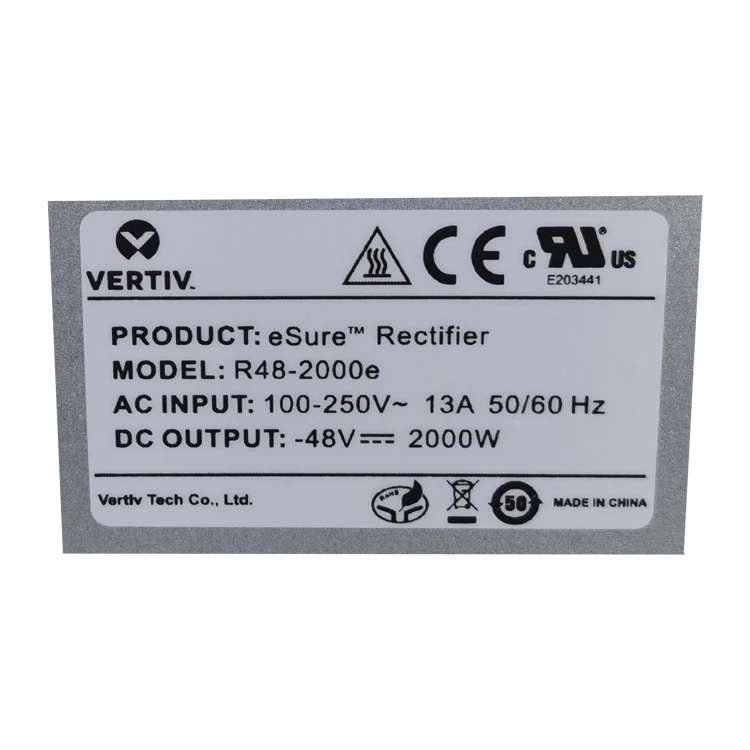 New 100% And Original Vertiv R48-2000e Rectifier Module Power Supply ...