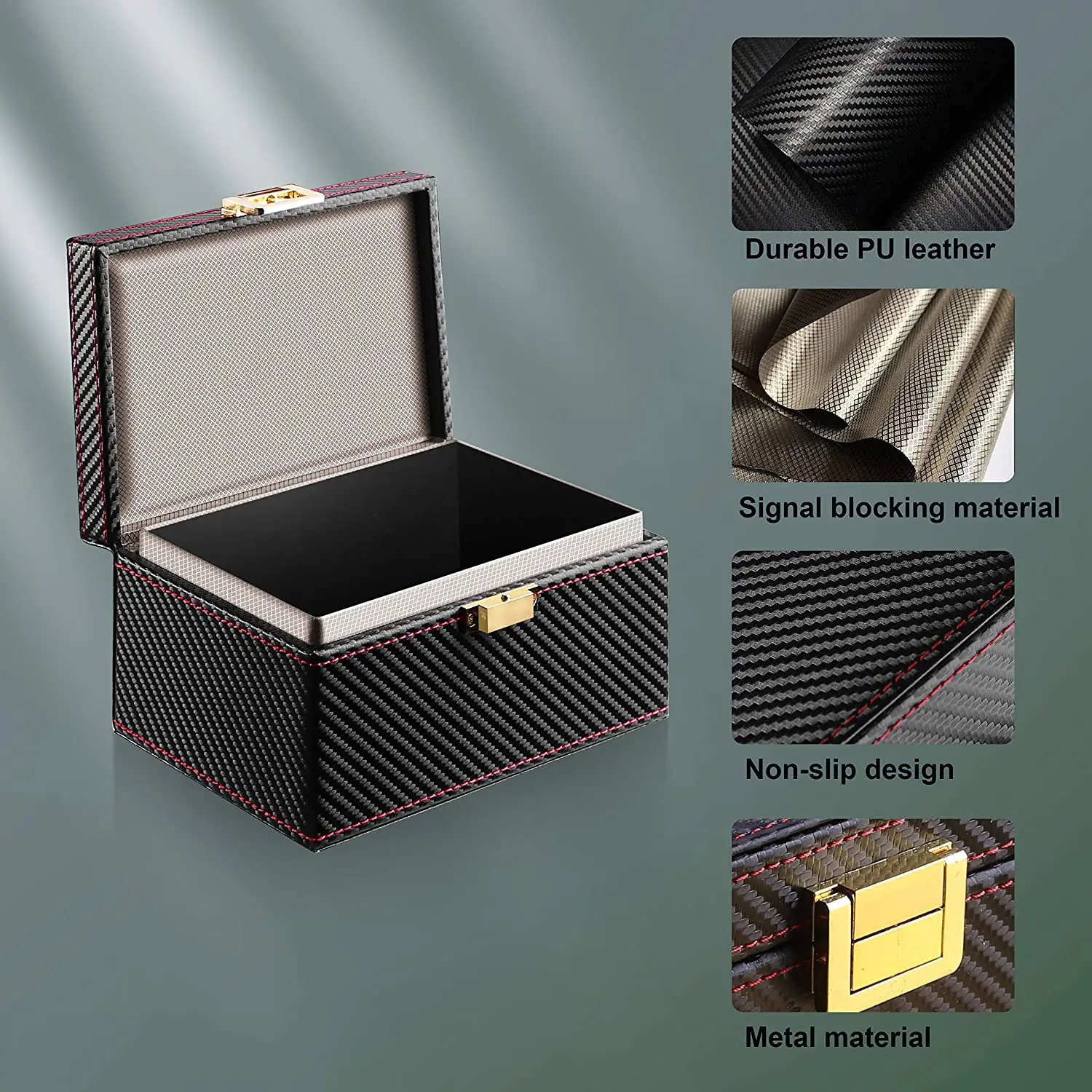 Carbon Fiber Faraday Box Large Dual Layer For Key Fob Cell Phone Emp ...