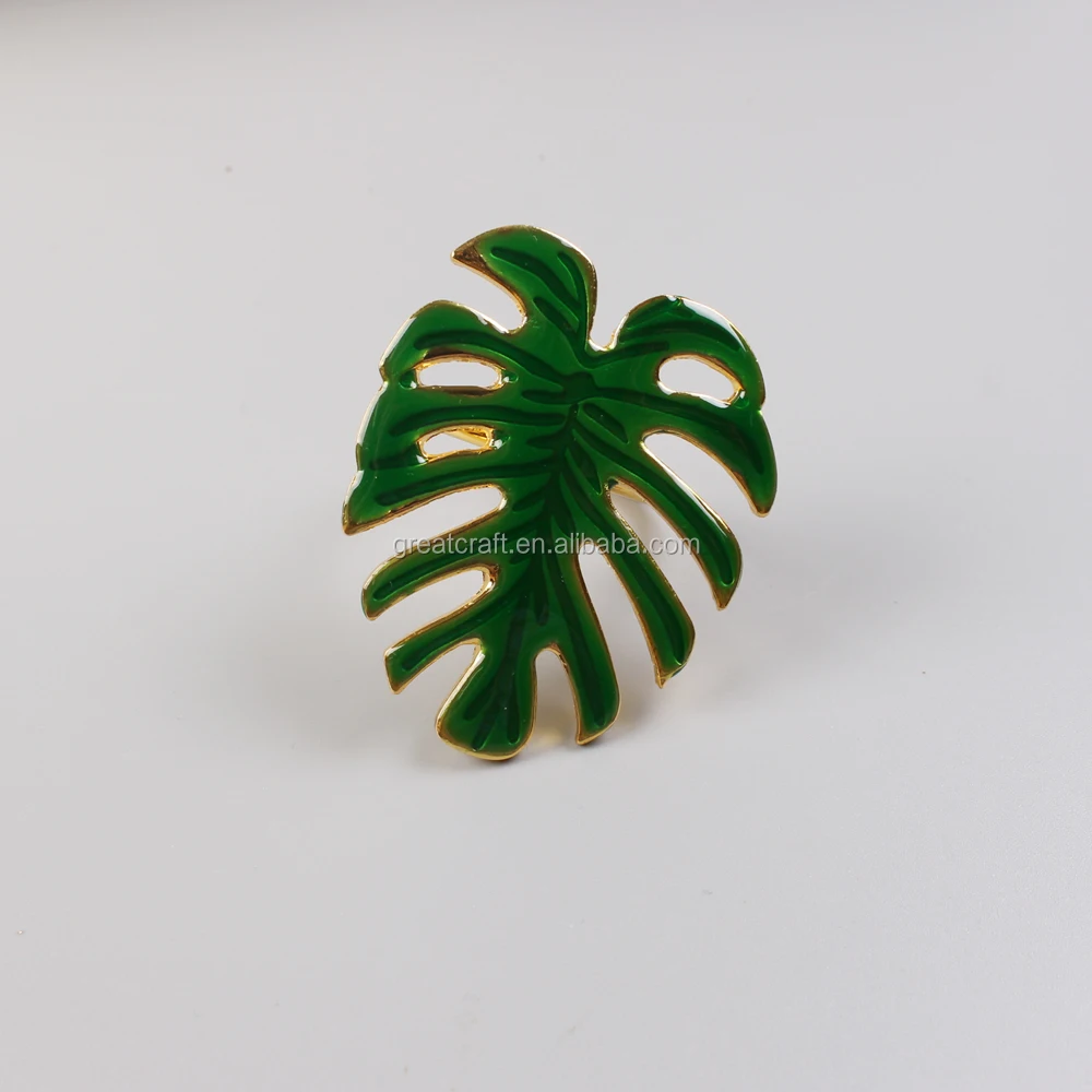Monstera Green Leaf Napkin Rings - Sustainable & Stylish