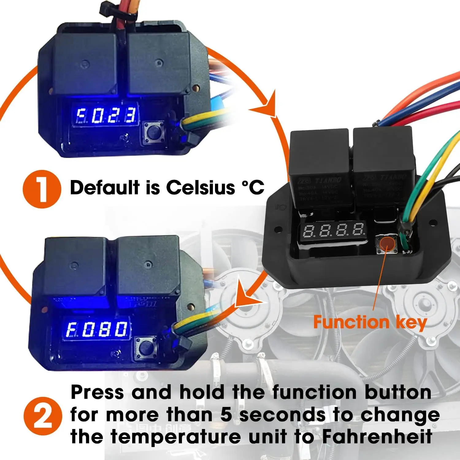 40A 12V Thermatic Controller for Cooling Fan Control