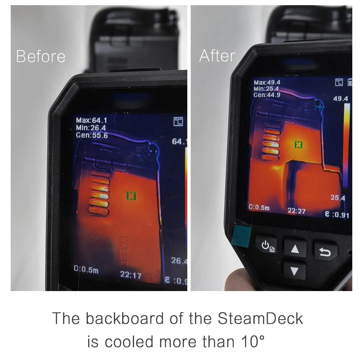 Steam Deck Compatible Cooler Fan Radiator Base with 2000mah Battery