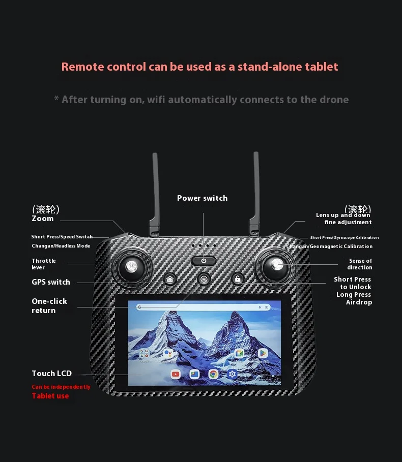 AE86 PRO MAX Plus Screen Remote Helicopter GPS FPV Drone