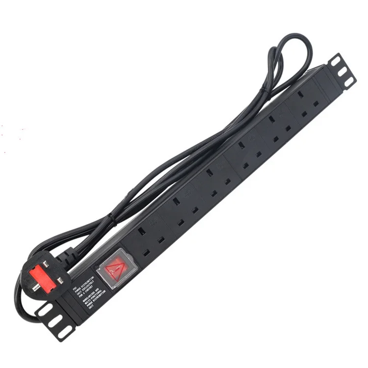 UK 6-Way PDU Socket with Switch 13A 220V Power Distribution Unit ...