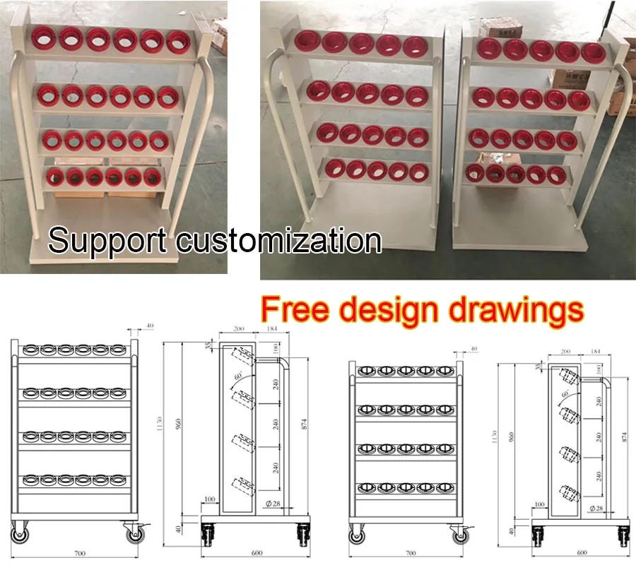 HSK63 Single Side CNC Tool Holder Rack for CNC Tool Storage