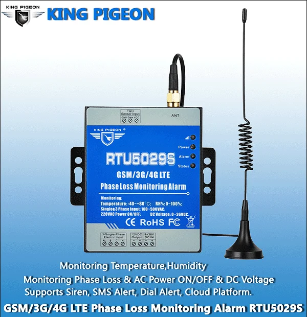 Remote 3 Phase Power Outage Monitor Alarm Unit With Temperature ...