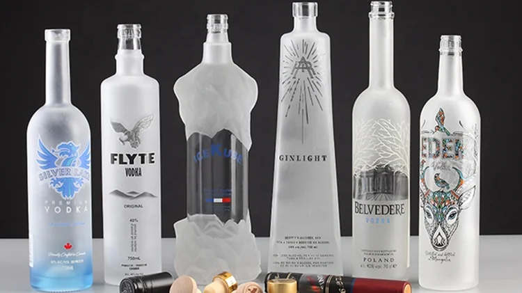 Grosir Botol Kosong Gin 750ml Botol Spirit Bening Bentuk Bulat Botol ...