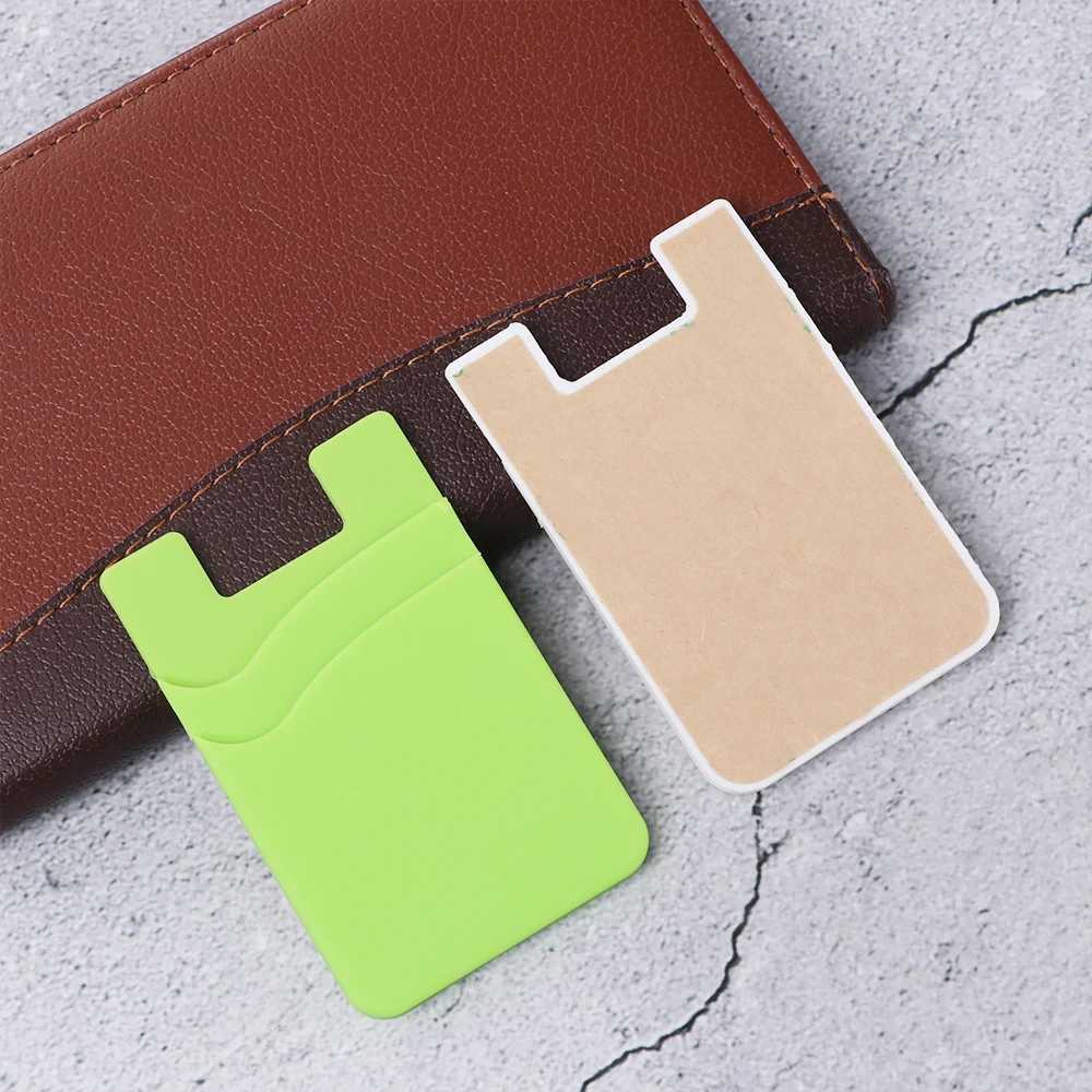 Silicone Smart Card Wallet - Sticky Wallet with Cell Phone Pocket