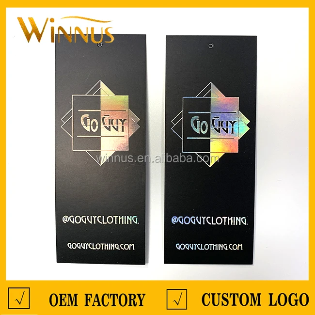 Custom Logo Bag Thick Paper Swing Ticket Clothing Jeans