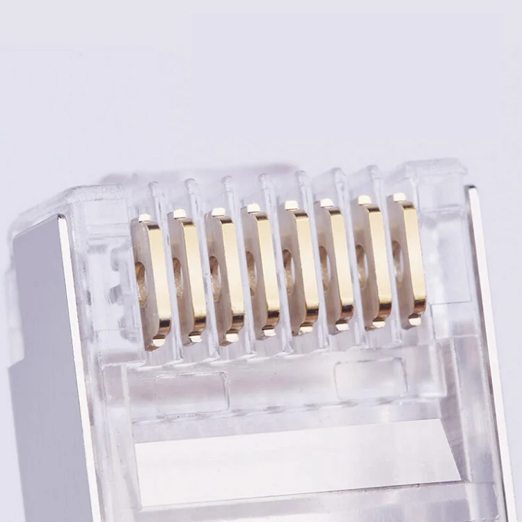RJ45 connector perforated through-hole network crystal head 8p8c ...