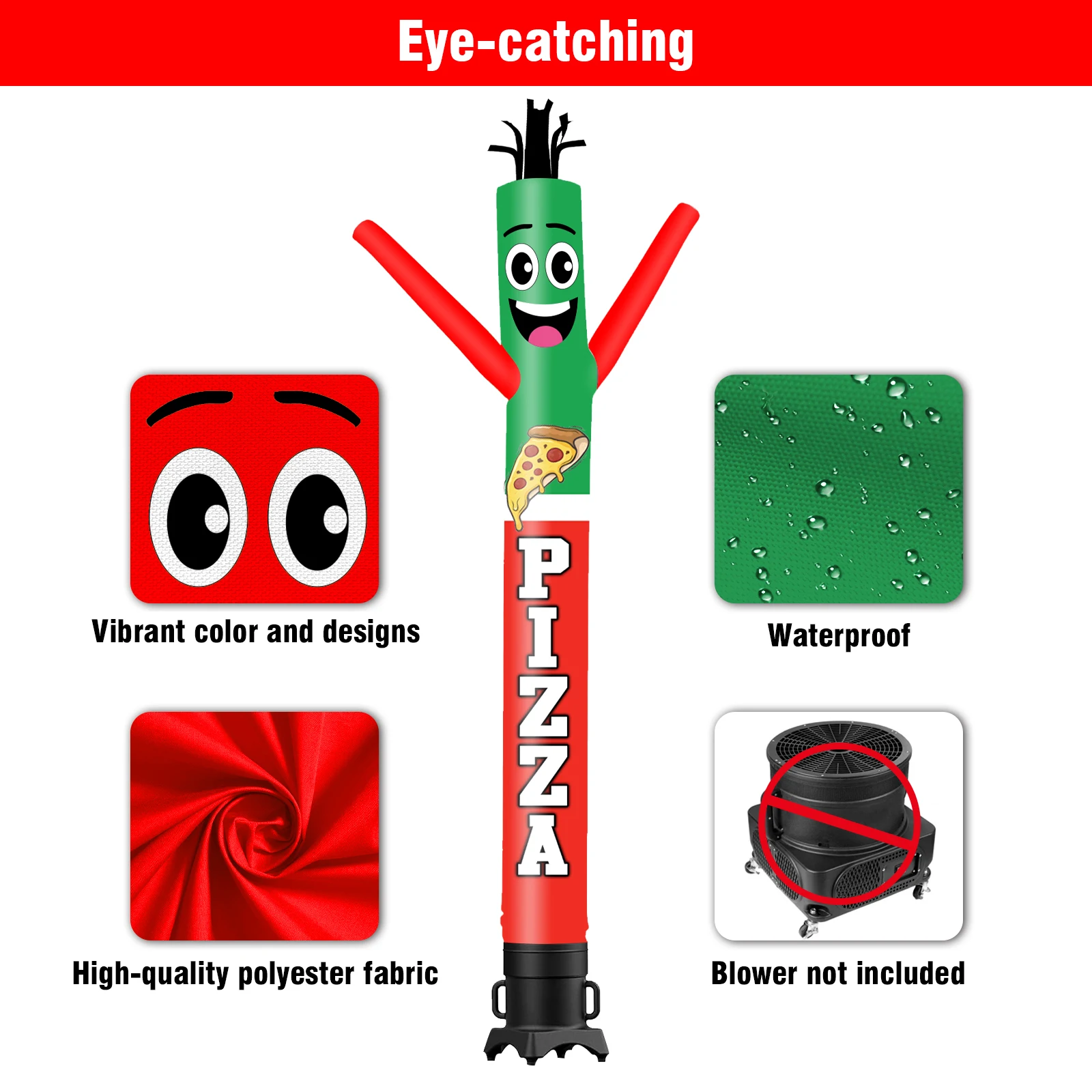 Pizza Theme air Dancer Inflatable Wacky Wave Tube Man Suitable for ...