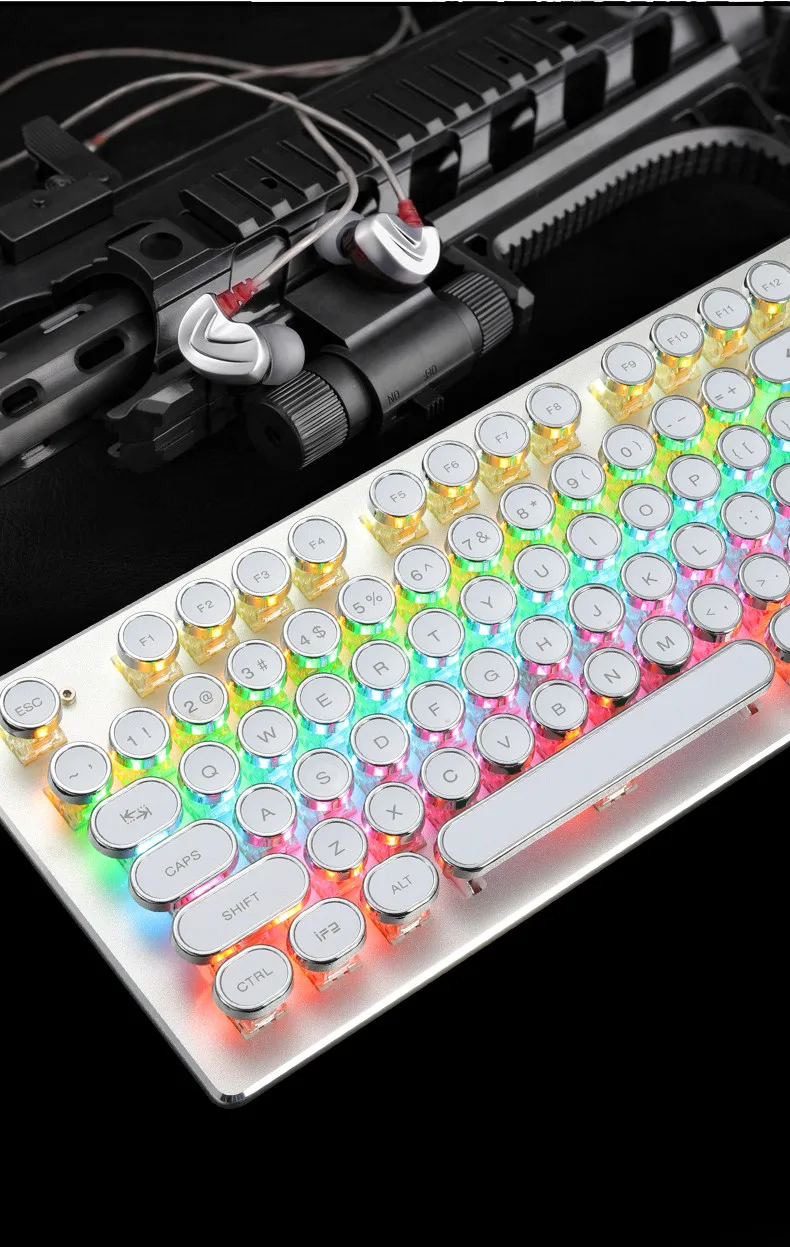 Customize Personalized Retro Punk Backlit Keycaps Gaming