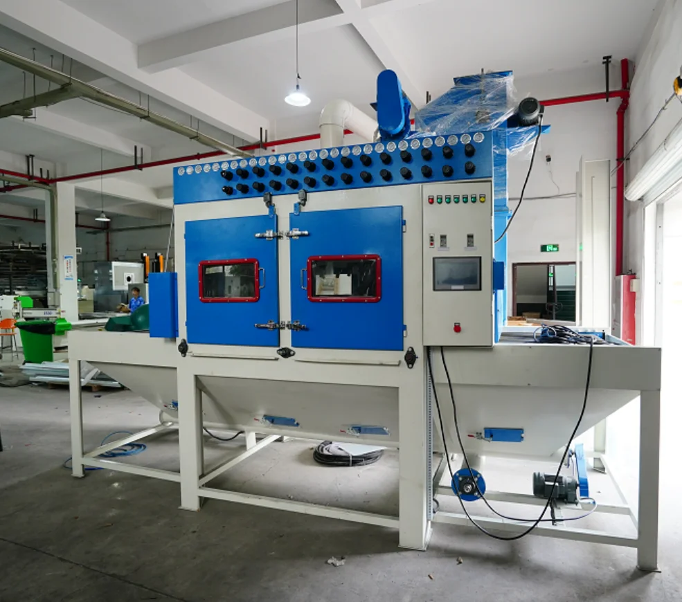 Automatic Sandblasting System Conveyor Sand Blasting Machine For Big ...