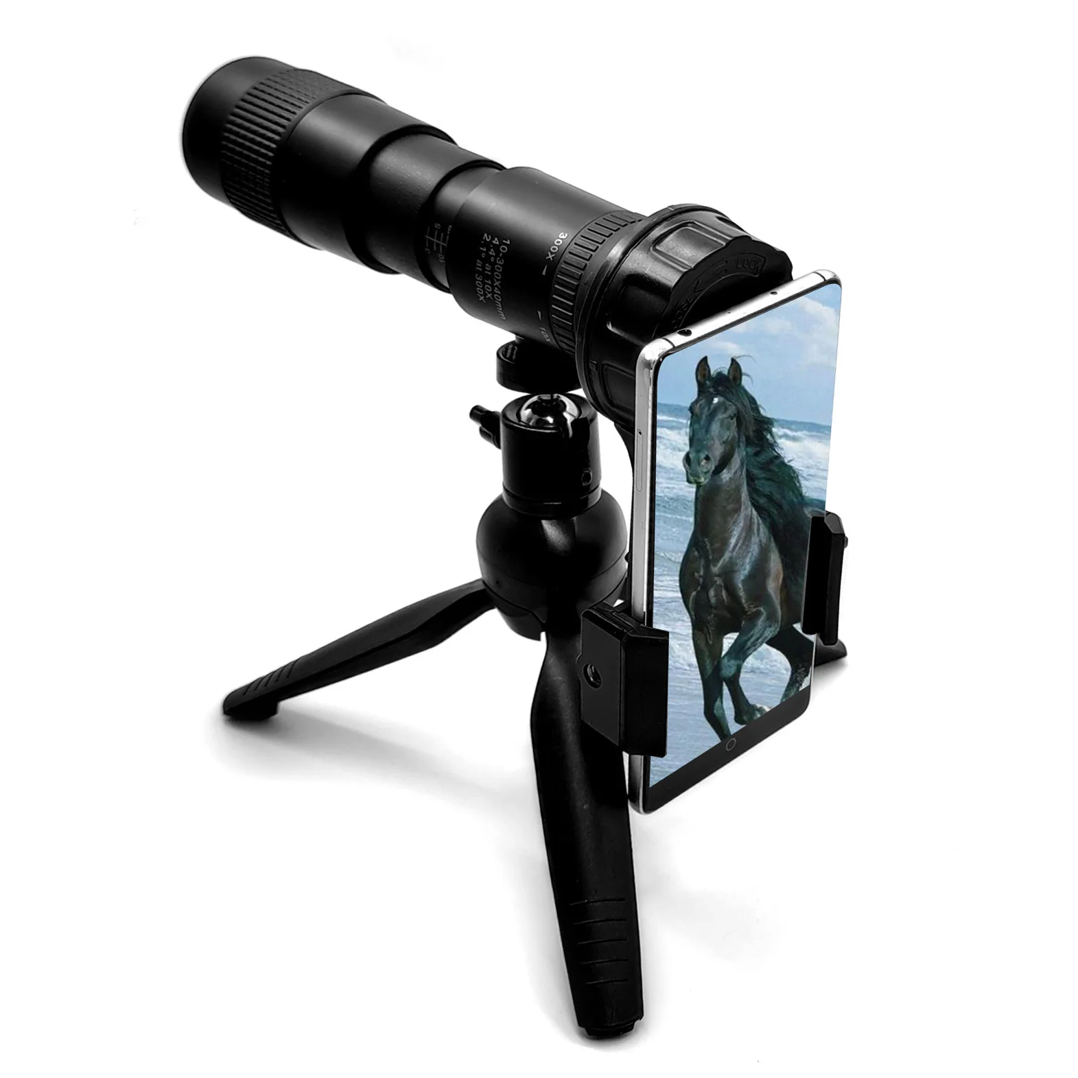 High Power Compact 10-30x40 Zoom Monocular Telescope With Smartphone ...