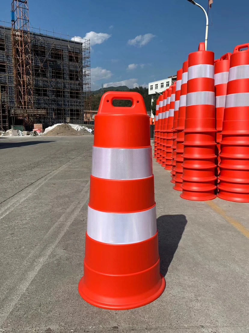 High Quality 1000mm Road Safety Pe Plastic Reflective Barrier Drum ...