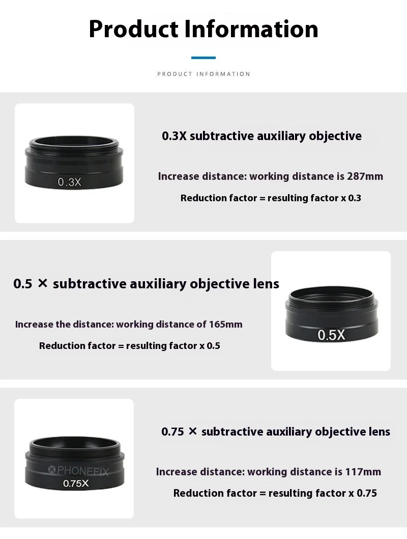 10A Single Barrel Stereo Microscope with 0.3X 0.5X 0.7X Doubling ...