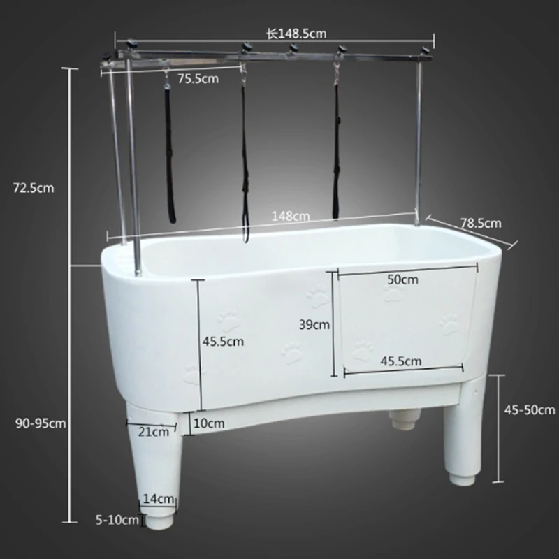 H-113 Professional Durable High Grade Plastic Dog Bath Tub