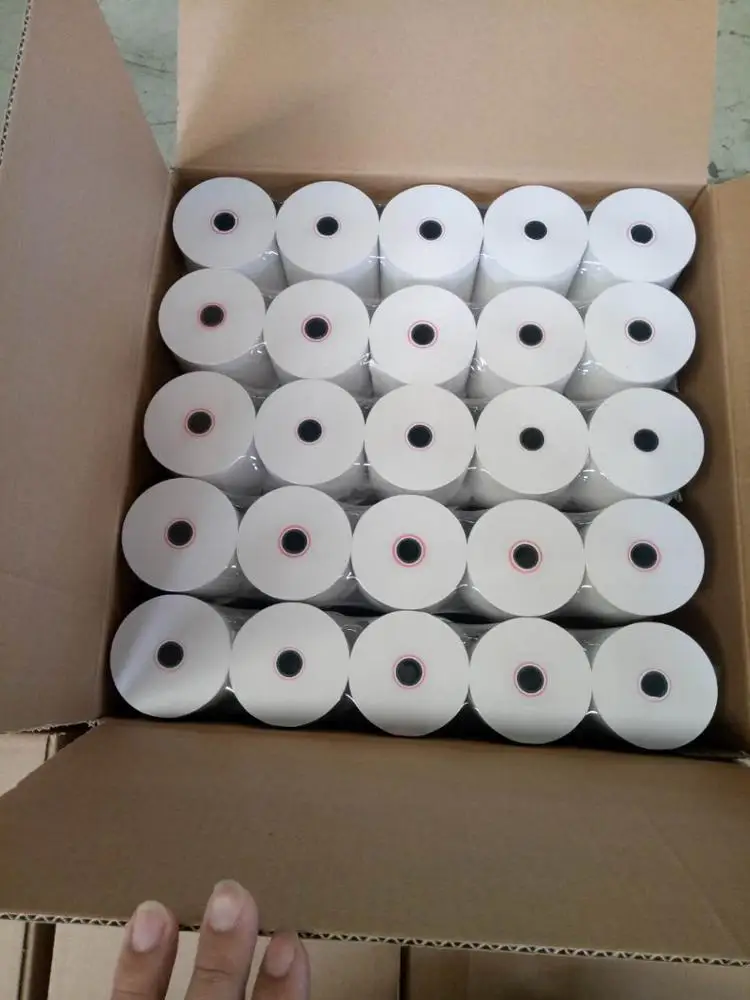 Pure White 80x80mm Cash Register Paper Roll Thermal Receipt Paper Rolls ...