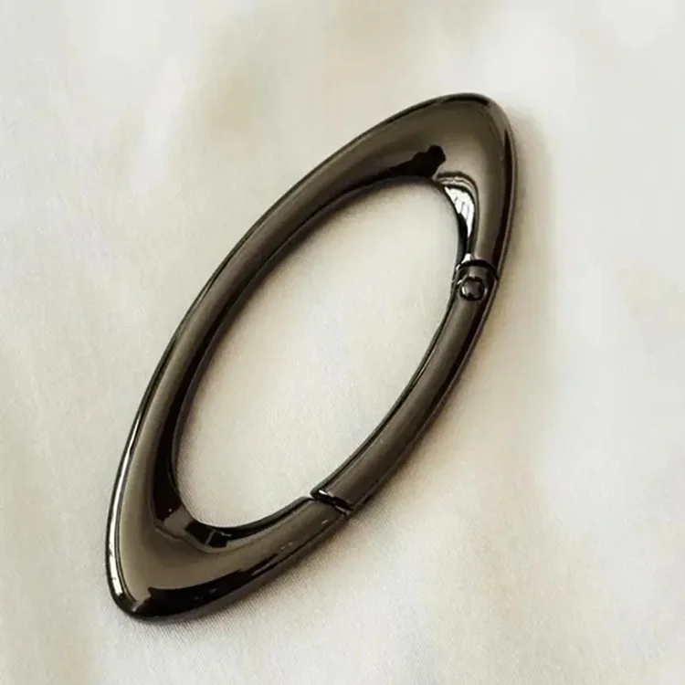 Gothic Y2K Punk Star Oval Carabiner Four Pointed Star Charm Ring ...